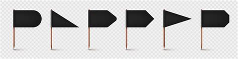 Premium Vector Realistic Various Toothpick Flags Wooden Toothpicks