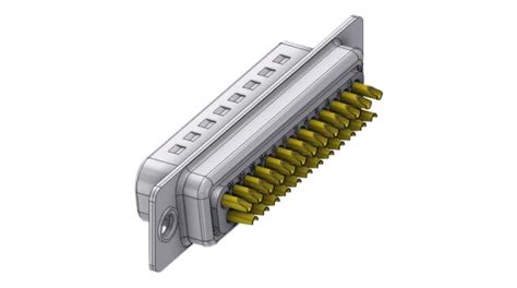 Dts25pz 2 Deltron Connectors Deltron Connectors Dtz 25 Way Horizontal D Sub Connector Plug