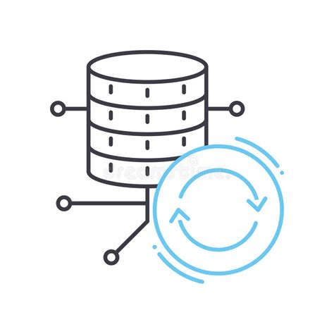 Backup Line Icon Outline Symbol Vector Illustration Concept Sign Stock Vector Illustration