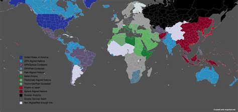 Tno 1962 Geopolitical Alignment Map Tnomod Карта Евангелион