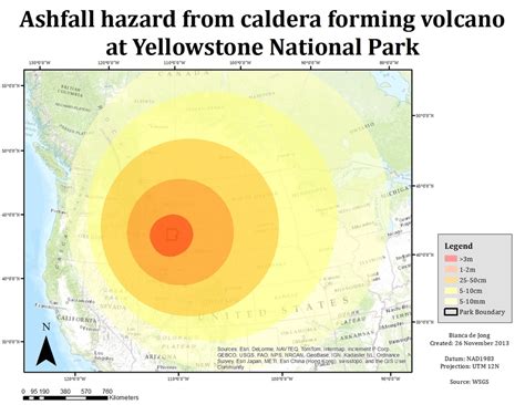 Methodology Volcanic Hazard Map Of Yellowstone National Park