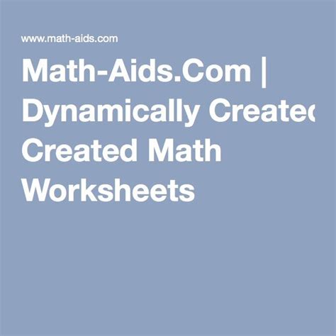 Dynamically Created Math Worksheets For Equations