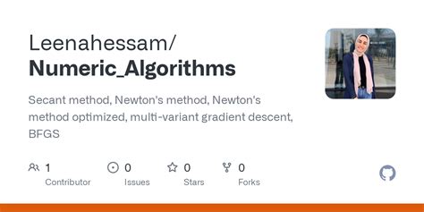 github leenahessam numeric algorithms secant method newton s method