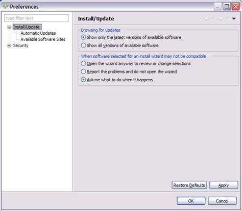 Equinoxp2adding Self Update To An Rcp Application Eclipsepedia
