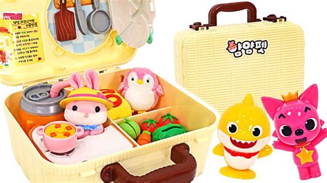 핑크퐁 아기상어랑 봄소풍 가자~ 아기토끼 얌얌 피크닉 가방 핑키팝토이 Youtube