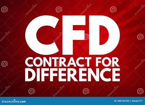 CFD Contract For Difference Acronym Business Concept Background Stock Illustration