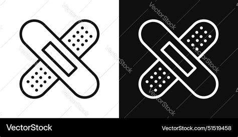 Band Aid Icon Royalty Free Vector Image Vectorstock