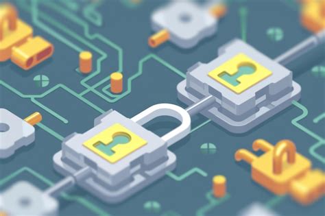 Highspeed Data Center With Vibrant Digital Locks Symbolizing Fast And Secure Data Processing