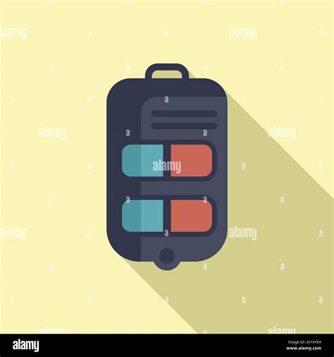 Alert Smart Key Icon Flat Vector Control Vehicle Access Modern
