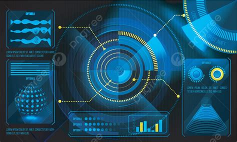 Hud Ui For Business App Dashboard Radar Abstract Vector Dashboard Radar Abstract Png And