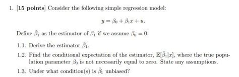 solved 1 [15 points] consider the following simple