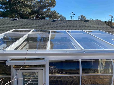 Plexiglass Roof Cover Over The Sunroom In Parker Colorado