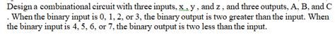 Solved Design A Combinational Circuit With Three Inputs X