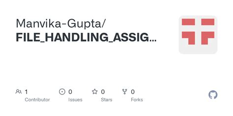 GitHub Manvika Gupta FILE HANDLING ASSIGNMENT
