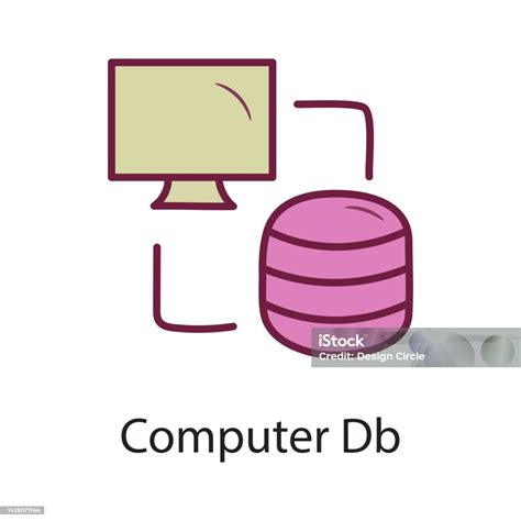 컴퓨터 Db 채워진 개요 아이콘 디자인 그림입니다 흰색 배경 Eps 10 파일의 데이터 기호 0명에 대한 스톡 벡터 아트 및 기타 이미지 Istock