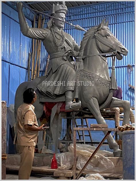 Shreemant Bajirao Peshwa Statue Historical Sculptures Temple Art