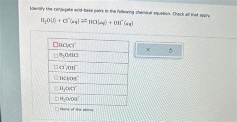 Solved Write The Formula Of The Conjugate Acid Of