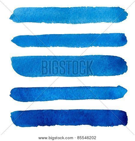 Watercolor Blue Brush Image And Photo Free Trial Bigstock