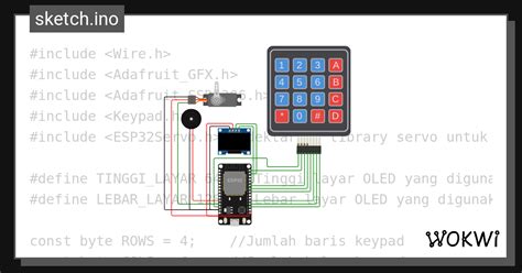 Keypad Servo Buzzer Wokwi Esp32 Stm32 Arduino Simulator