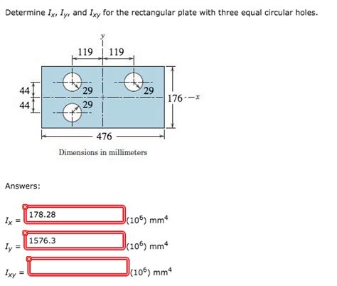 Solved Determine Ixiy And Ixy For The Rectangular Plate