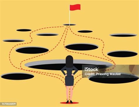 문제 또는 어려움을 우회하기위한 해결 방법 또는 솔루션 비즈니스 여성과 성공의 길 회피에 대한 스톡 벡터 아트 및 기타 이미지 회피 위험 요소 문제 Istock