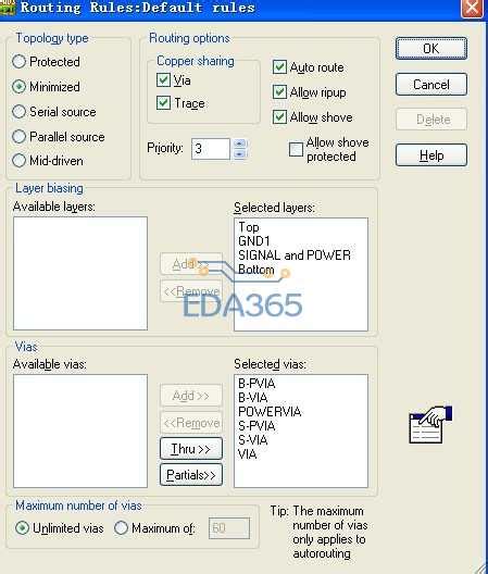 布线时发现突然就不能打过孔了求解 微波EDA网