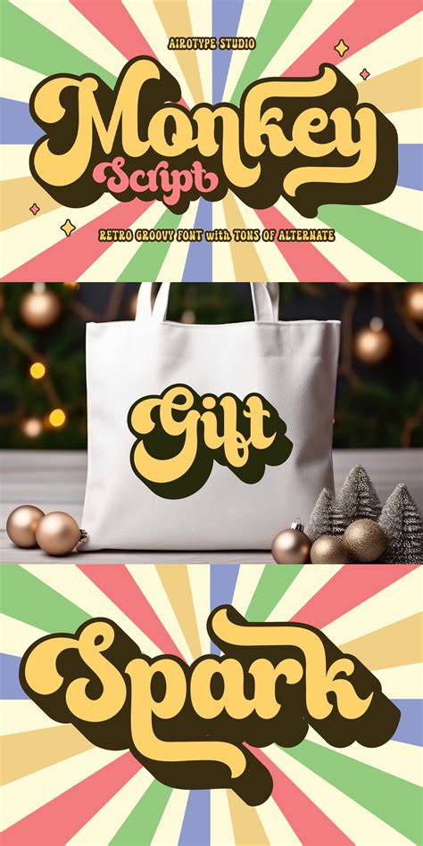 Monkey Script Groovy Retro Font Script