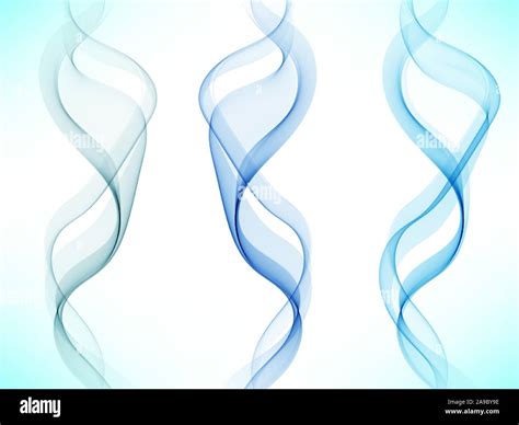 Set Of Blue Abstract Wave Design Element Vector Eps10 Stock Vector Image And Art Alamy