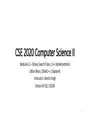 CSE Module Pdf CSE Computer Science II Module Binary Search Trees C