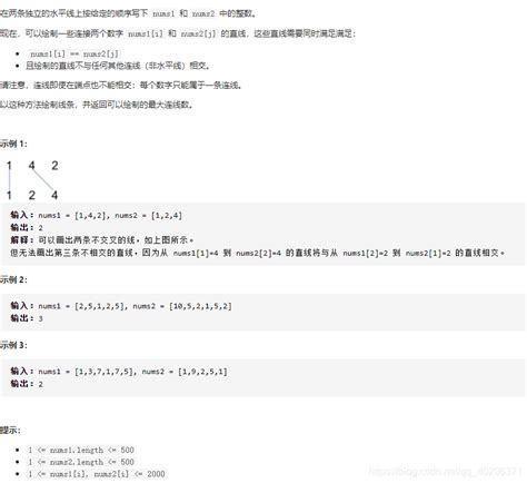 文巾解题 1035 不相交的线一个数组 不相交的线段怎么求 Csdn博客
