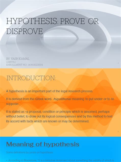 Hypothesis Presentation Pdf Hypothesis Statistics