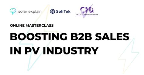 Masterclass Boosting B2b Sales In Pv Industry Solar Explain