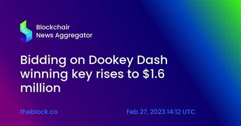 Bidding On Dookey Dash Winning Key Rises To 16 Million — Blockchair News
