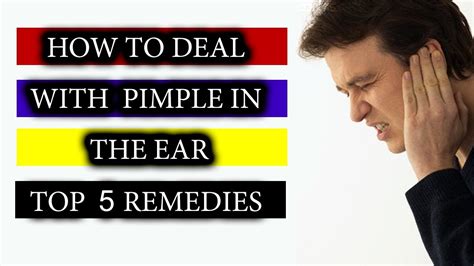 How To Deal With Pimple In Ear At Home Home Remedy Diy Channel English YouTube