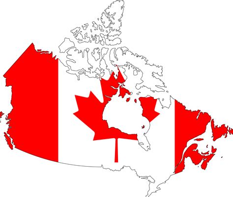 Canada Flag Map •