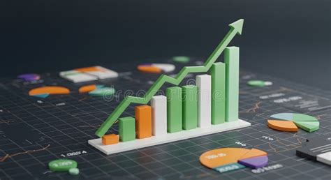 Analyzing Growing Bar Chart With Arrow For Data Visualization Stock Illustration Illustration