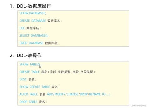SQL语法之DDL CSDN博客