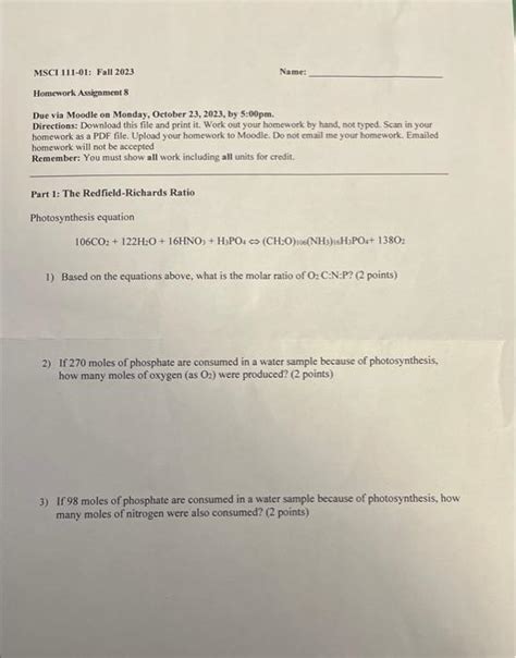 Solved Msci 111 01 Fall 2023 Name Homework Assignment 8