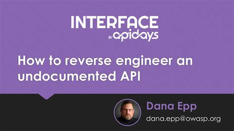 Interface By Apidays 2023 Reverse Engineering Undocumented Apis Dana