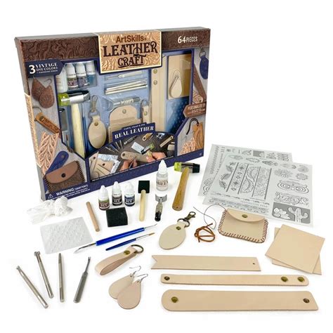 Artskills Leather Craft Kit 64 Pieces For Beginners