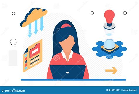 Cloud Information Storage Vector Concept Metaphor