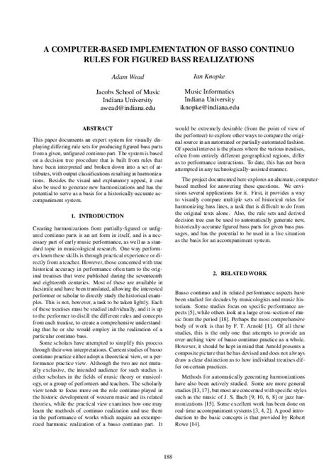 Pdf A Computer Based Implementation Of Basso Continuo Rules For Figured Bass Realizations Pdf A Computer Based Implementation Of Basso Continuo Rules For Figured Bass Realizations