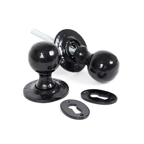 Round Mortice Rim Knob Set Black Locks Doors And Windows