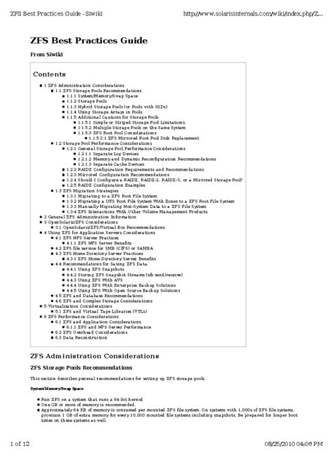 Zfs Best Practices Aaa Zfs Best Practices Guide From Siwiki