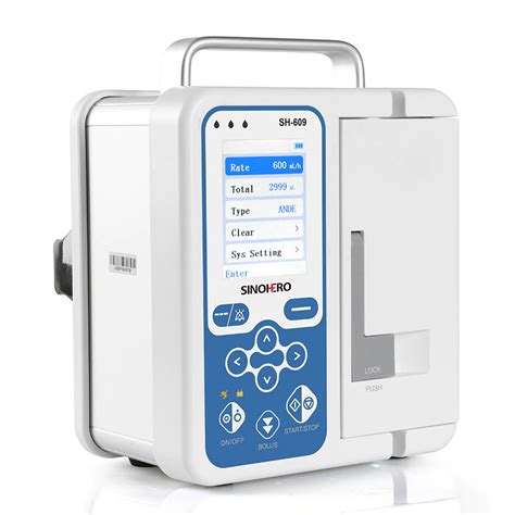 Real Time Rechargable Infusion Pump Electronic Lcd High Accuracy