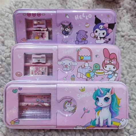Jual Kotak Pensil Karakter Sanrio Super Hiro Labubu Set Alat Tempat Pensil Kuromi Case Kaleng