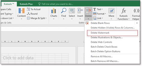 How To Quickly Remove Watermark In Excel