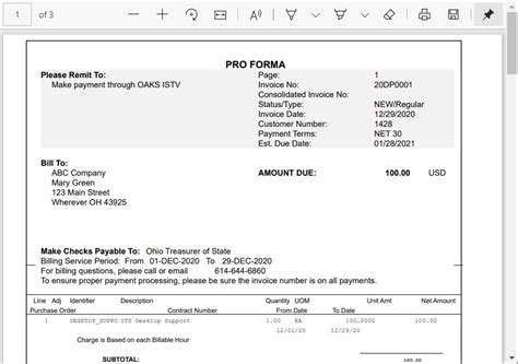 Billing Printing A Pro Forma Invoice
