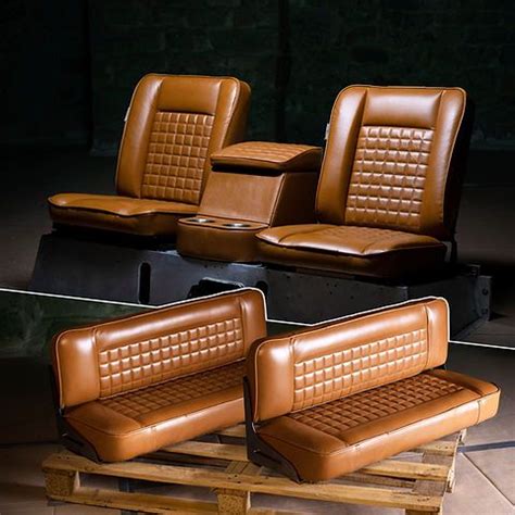 Brown Leather Seating For Land Rover Series 2 Series 2a And Series 3