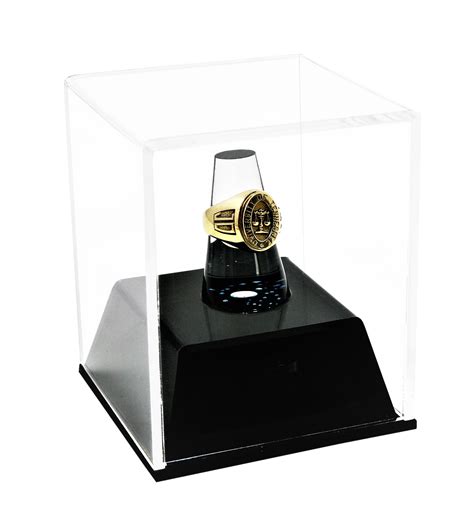 Championship School Ring Display Case With Drawer And Clear Ring Holder